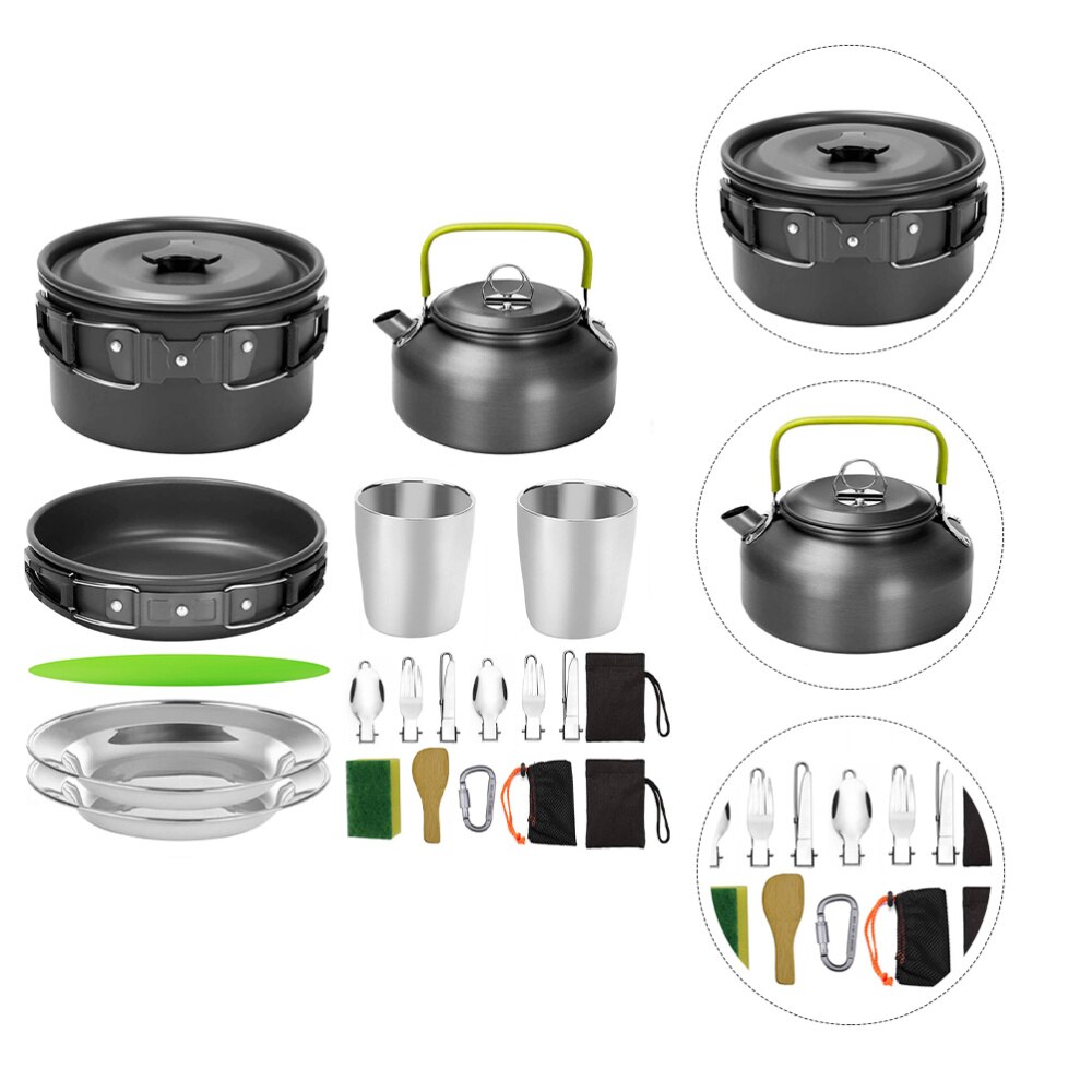 1 Set 18 Pcs Outdoor Cooker Camping Cookware Multi... – Grandado