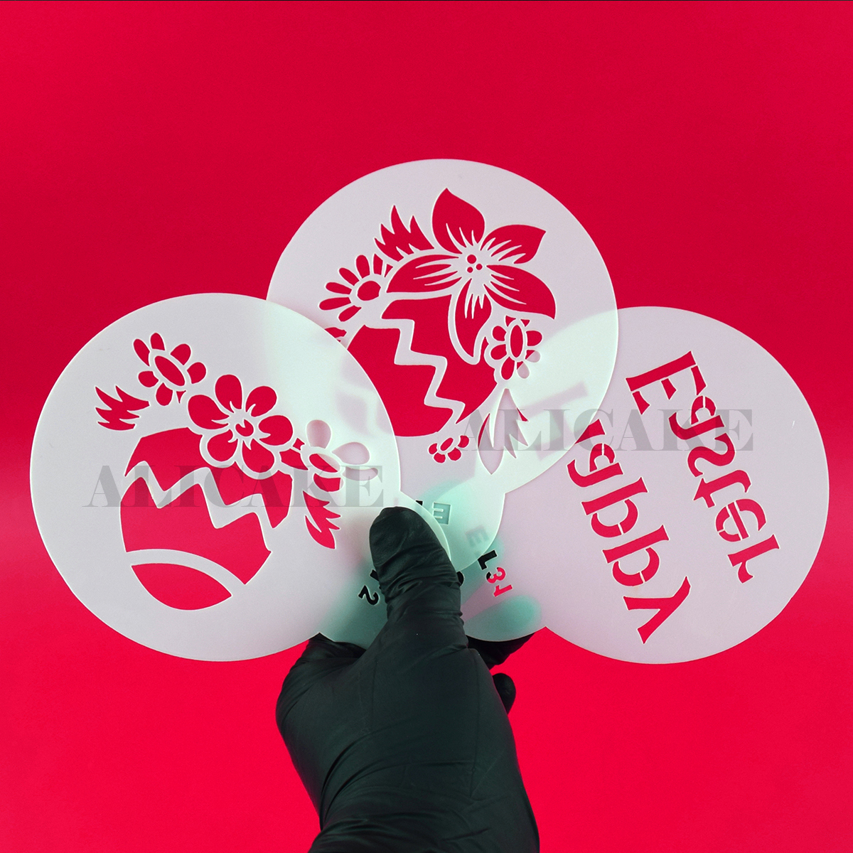 3Pcs Easter Egg Shape Cake Stencil Biscuits Templa... – Grandado