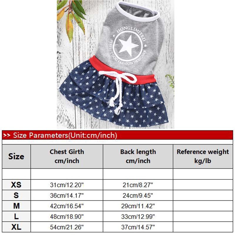 Star Denim Pet Dog Dress For Small Dogs Summer Ski... – Vicedeal