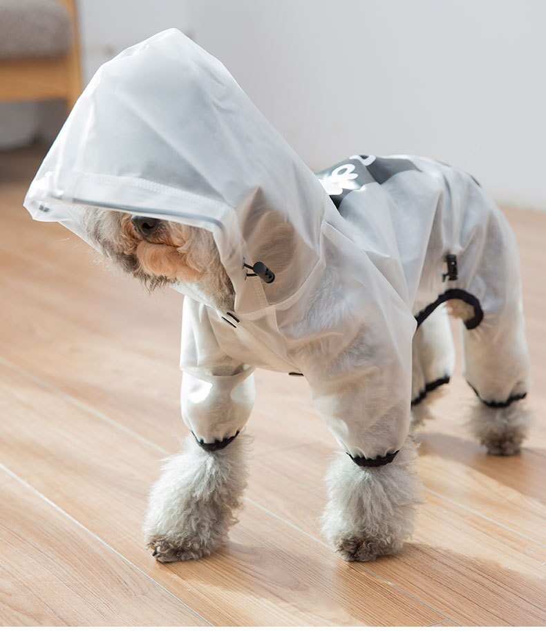 Cat Dog Raincoat Hooded Raincoat Puppy Cats Rain C... – Vicedeal