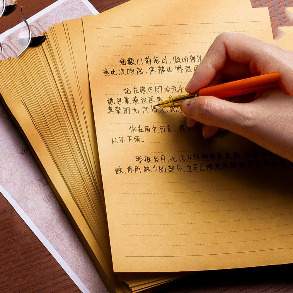 50 sheets A4/B5/A5 Vintage Kraft paper Writing Let... – Grandado