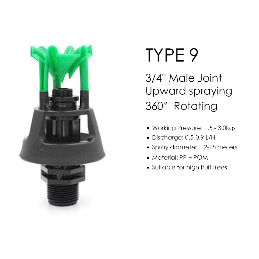 Aspersor de jardín giratorio con rosca macho hembr... – Grandado