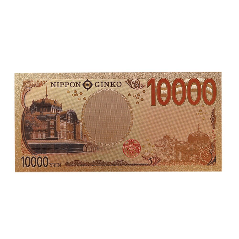 10 stk / parti farve japansk guldseddel 10000 yen pengeseddel , 24k ...