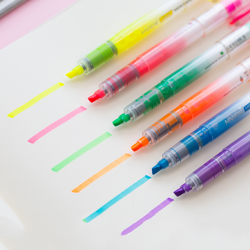 6 kleuren voor Kiezen Markeerstift Fluorescerende ... – Grandado