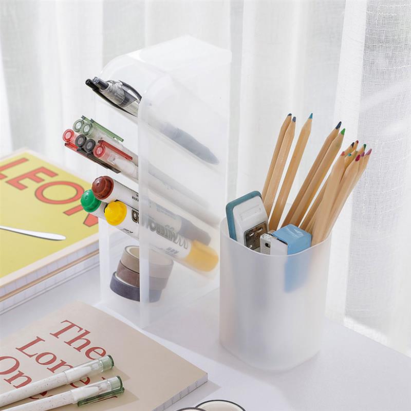 Diagonal Pen Holder Desk Desktop Storage Box Stati... – Grandado