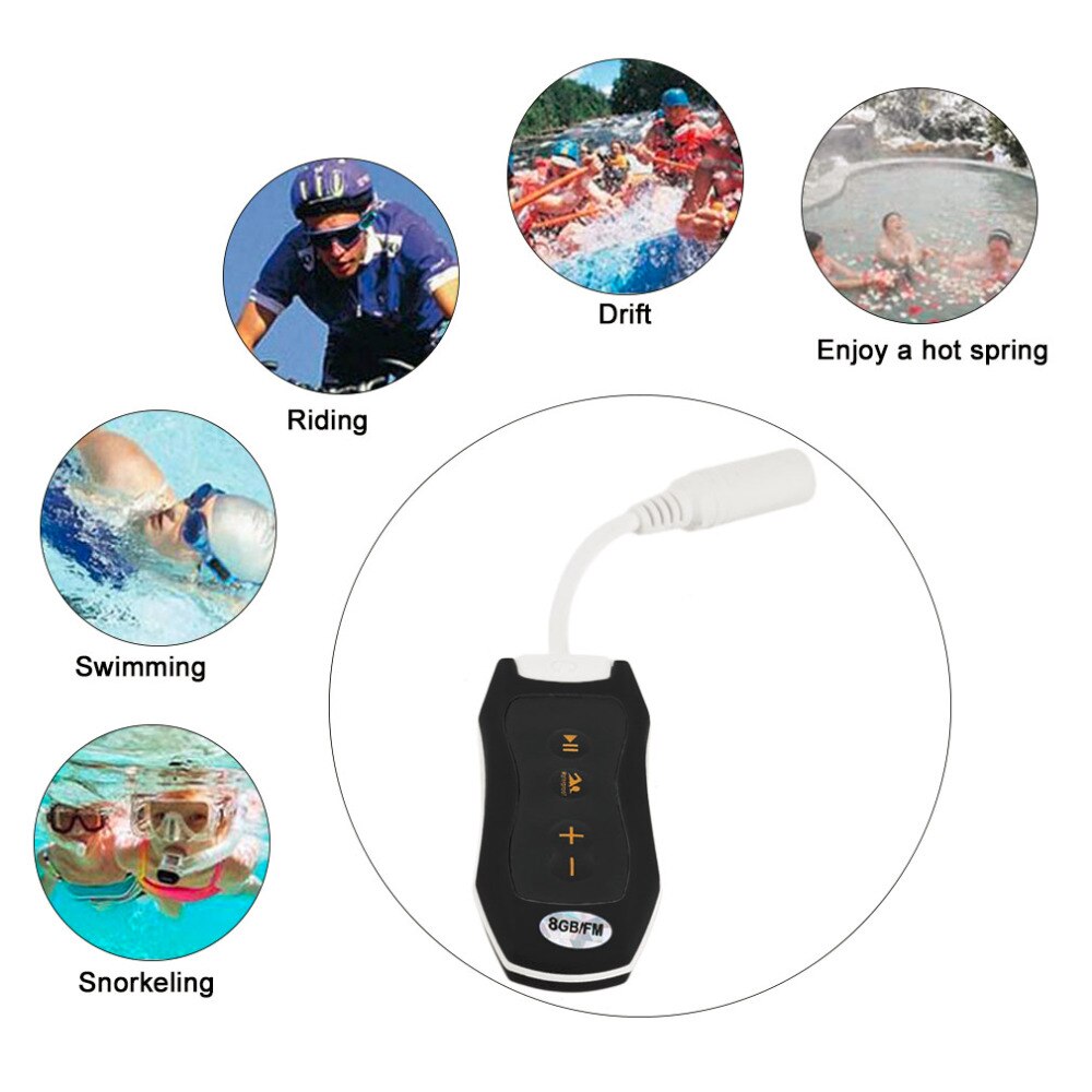 8GB Waterproof MP3 Player Portable No Screen Mini ... – Grandado