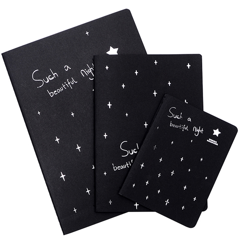 Notebook Black Inner Page Diary Stitching Binding ... – Grandado