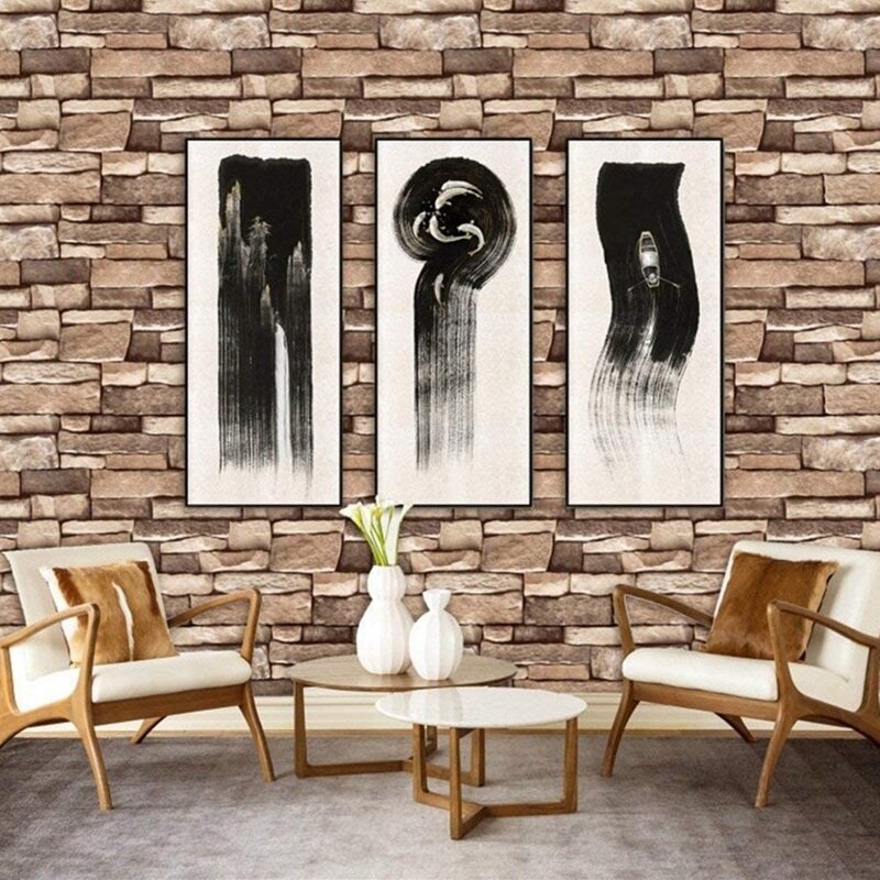 Brick Wallpaper 3D Optic Stone Textured Removable ... – Grandado