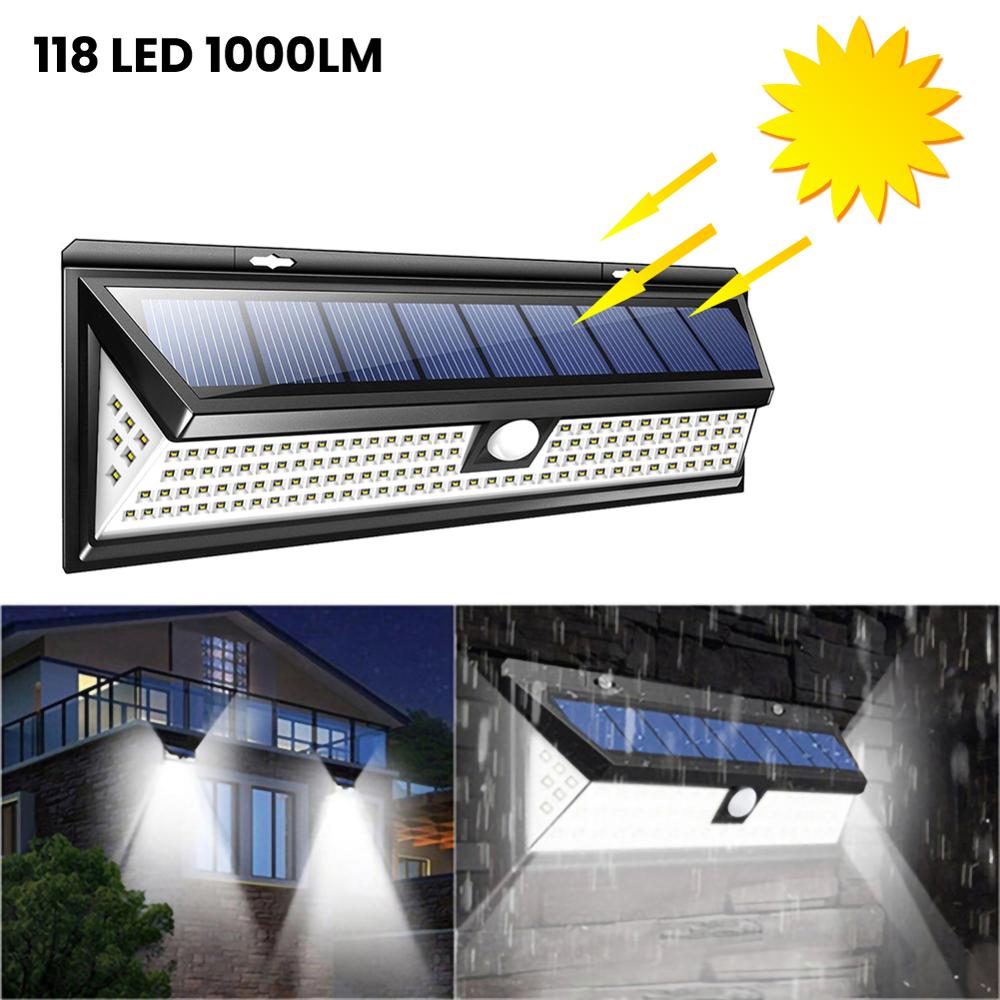 118 Led 1000LM Waterdichte Pir Motion Sensor Solar... – Grandado