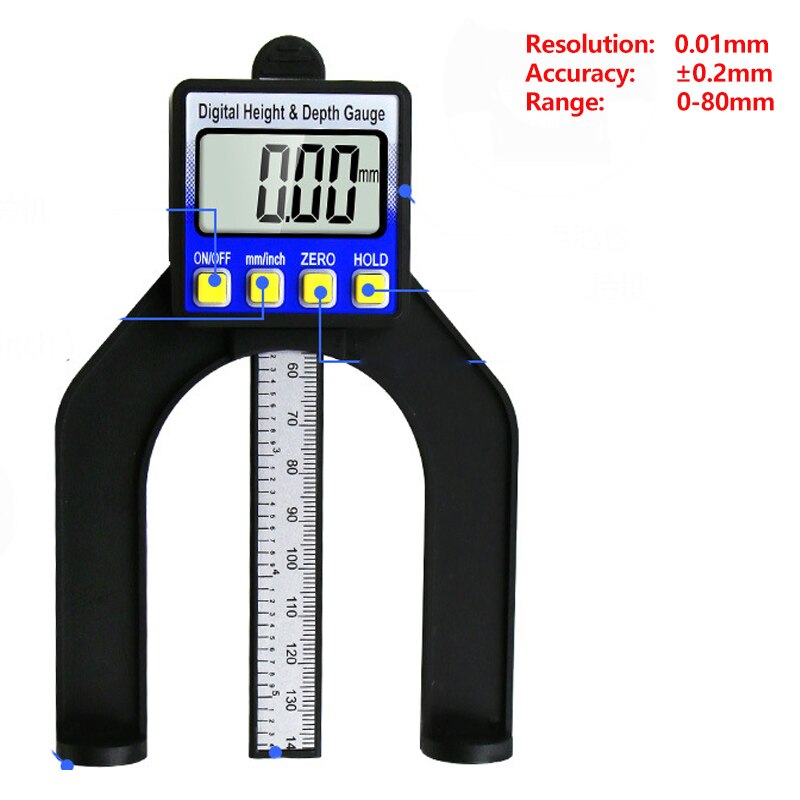 Digital Depth Gauge Caliper Digital Tread Depth Ga... – Grandado