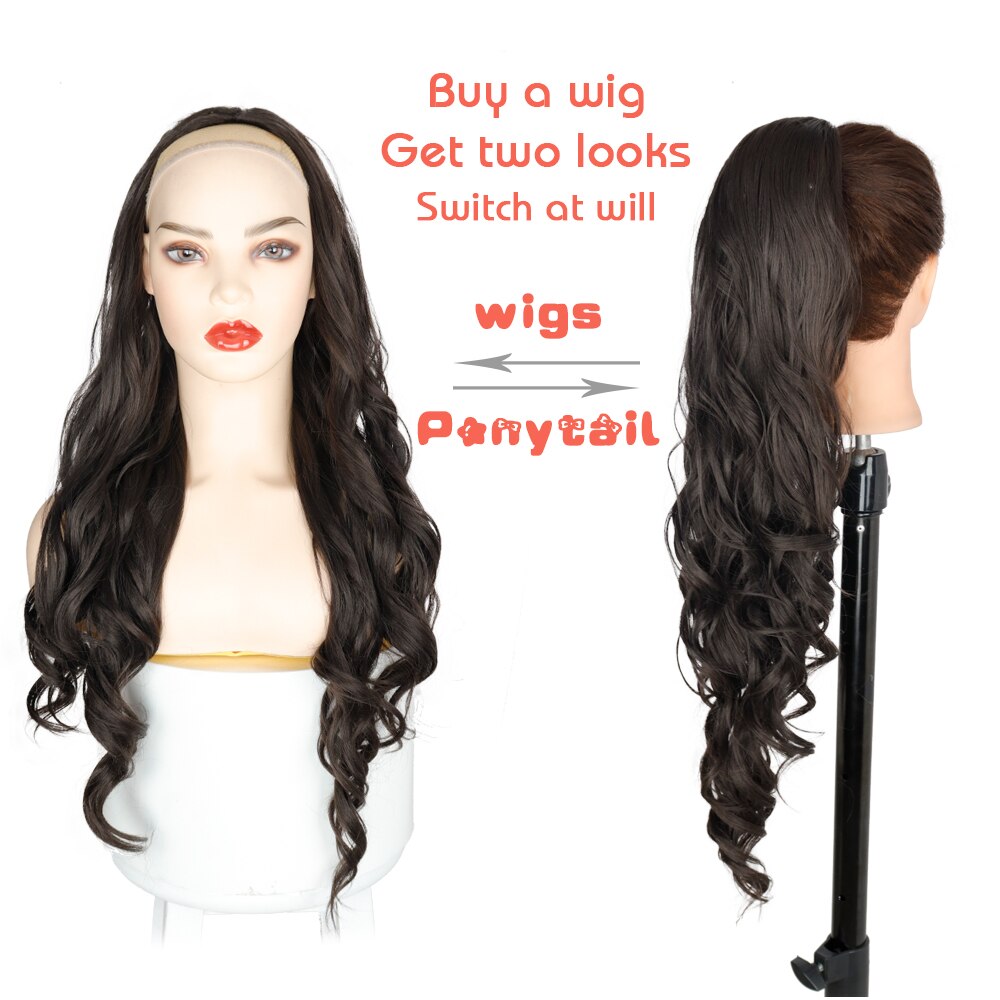 Azqueen Zwart Blond Rode Lange Body Wave Paardenst... – Grandado