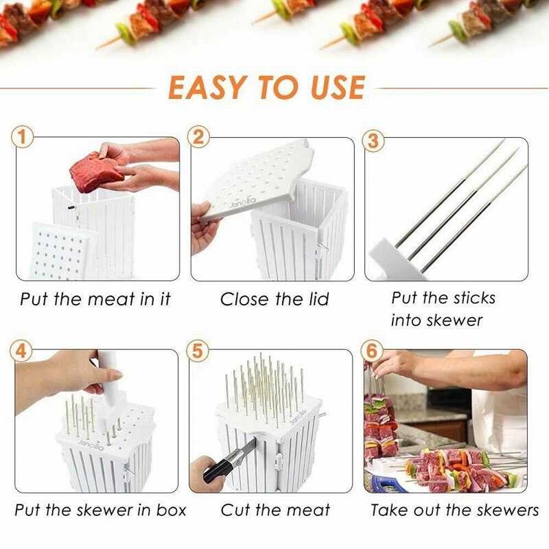 36 huller kødspyd grill kebab maker bbq grill spyd... – Grandado