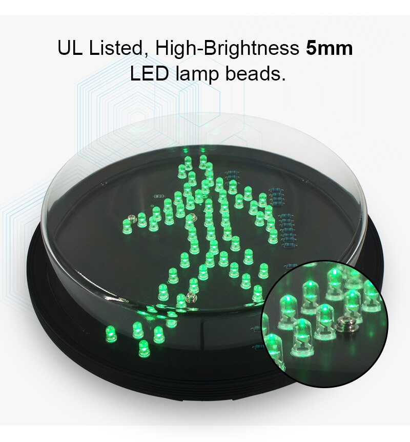 200mm Pedestrian Green LED Traffic Light Modules – Grandado