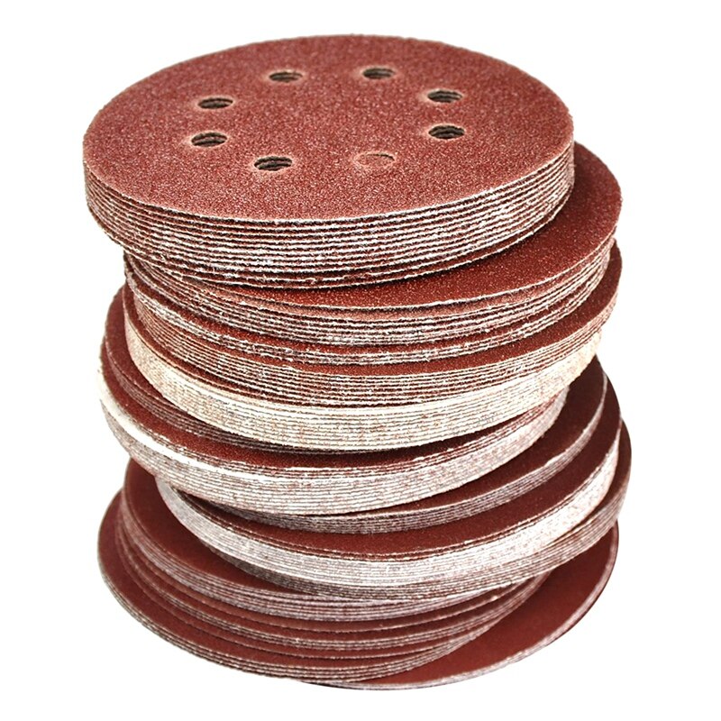 80 st 5 tum 125mm rund sandpapper med åtta hål ski... – Grandado