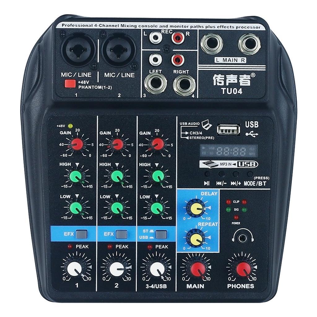 Multi-purpose 4-channel Audio Mixer USB Mixing Con... – Grandado