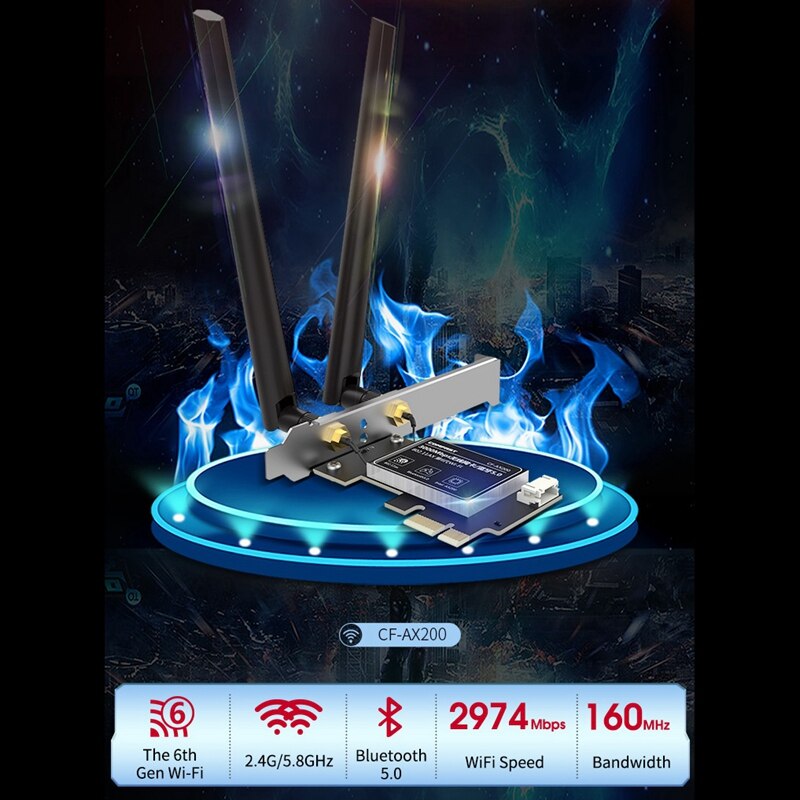 AX200 Wireless Network Card, Dual-Band Bluetooth 2... – Grandado