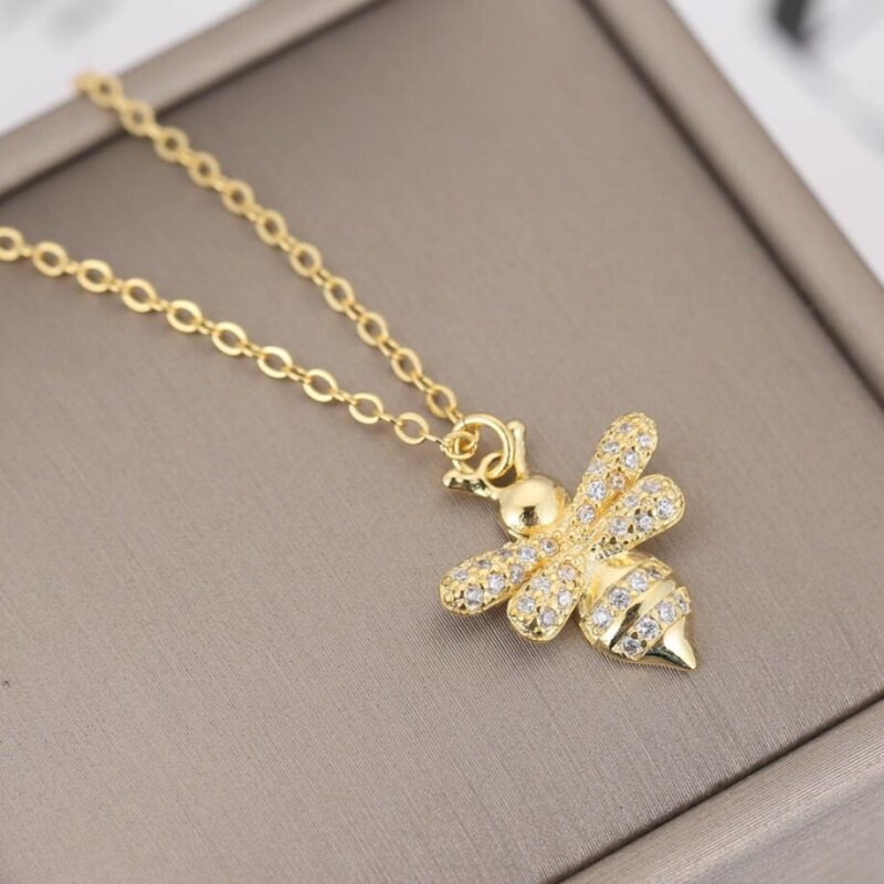 Bee Cute Wild Simple 925 Sterling Silver Clavicle ... – Grandado