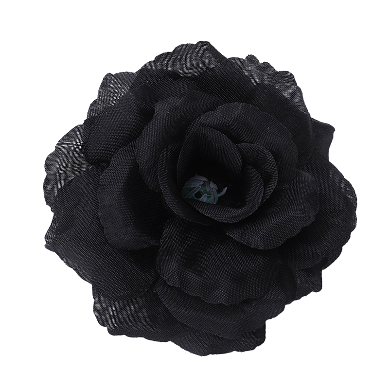 20 Pcs Black Rose Artificial Silk Flower Party Wed... – Grandado