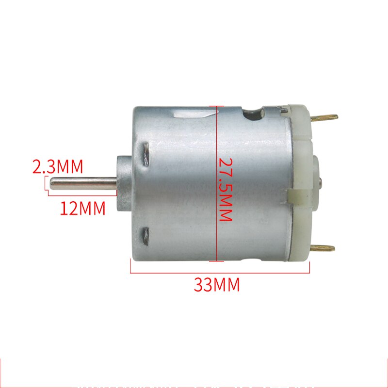 RS360 12V DC Motor 12000RPM High Speed Carbon Brush Micro Motor