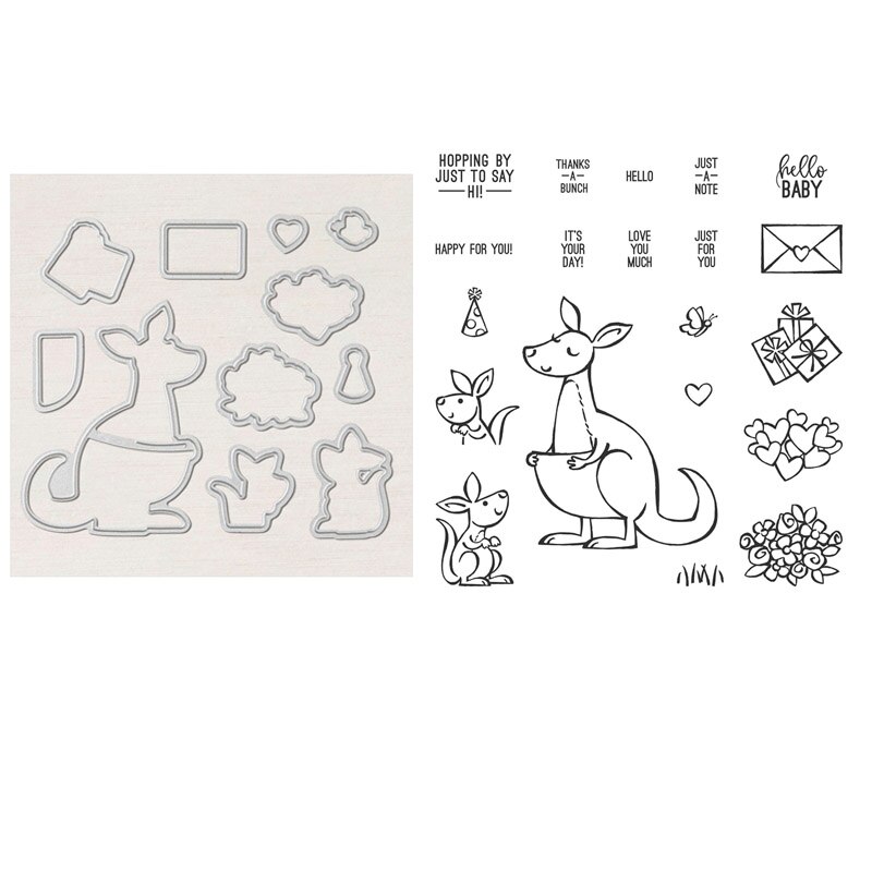 Kangaroo Dies Set and Coordinating Stamps Adorable... – Grandado