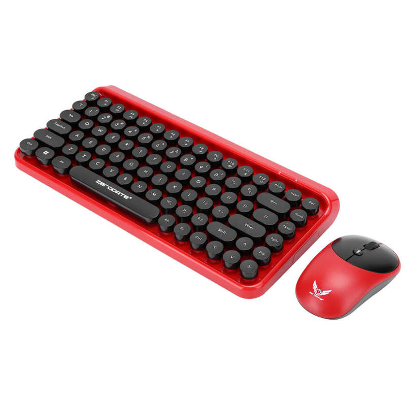 2.4GHz Wireless Keyboard Mouse Set 84 keys Punk Re... – Grandado