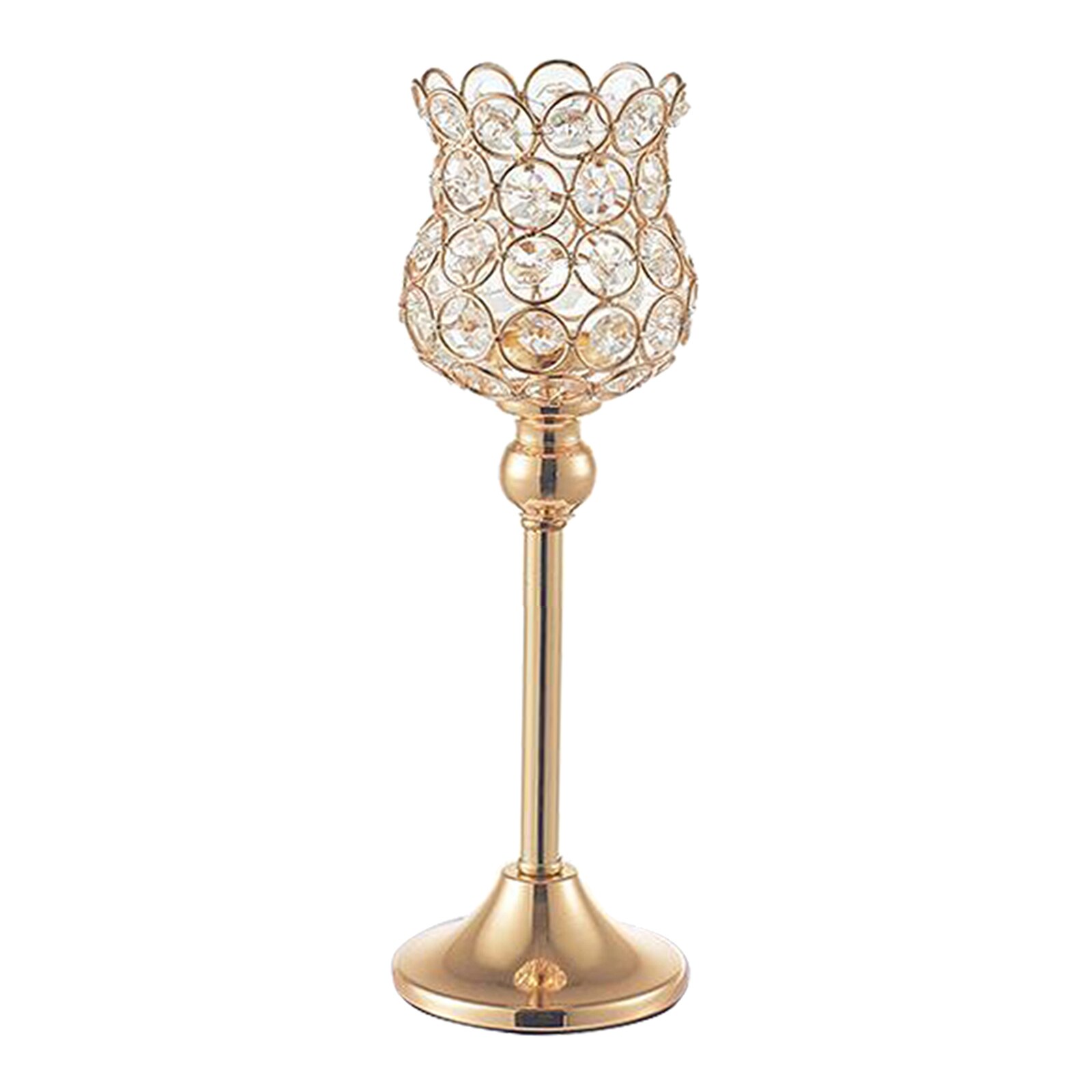 Gold Crystal Tealight Candle Holders Candlestick C... – Grandado
