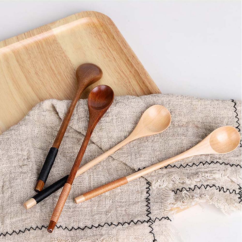 Wooden Spoons Large Long Handled Spoon Kids Spoon ... – Grandado