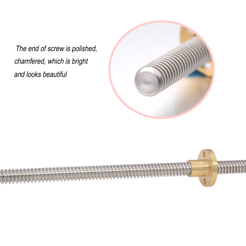 T8 Lead Screw OD 8mm Pitch 2mm Lead 4mm Length 300... – Grandado