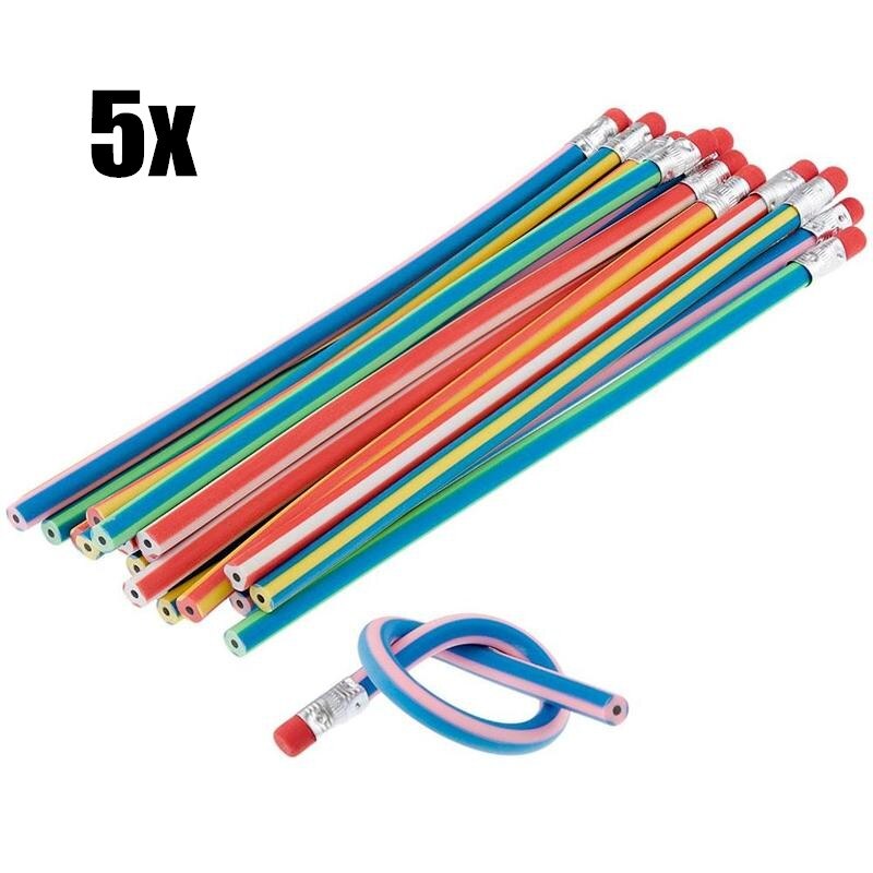 5 pcs/10 pcs Colorful Bendy Flexible Soft Pencil S... – Grandado