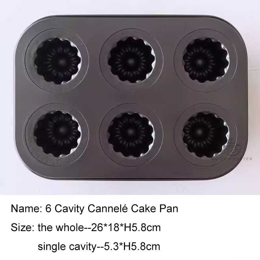 6 12 Cavity Cannelé French Dessert Carbon Steel DI... – Vicedeal