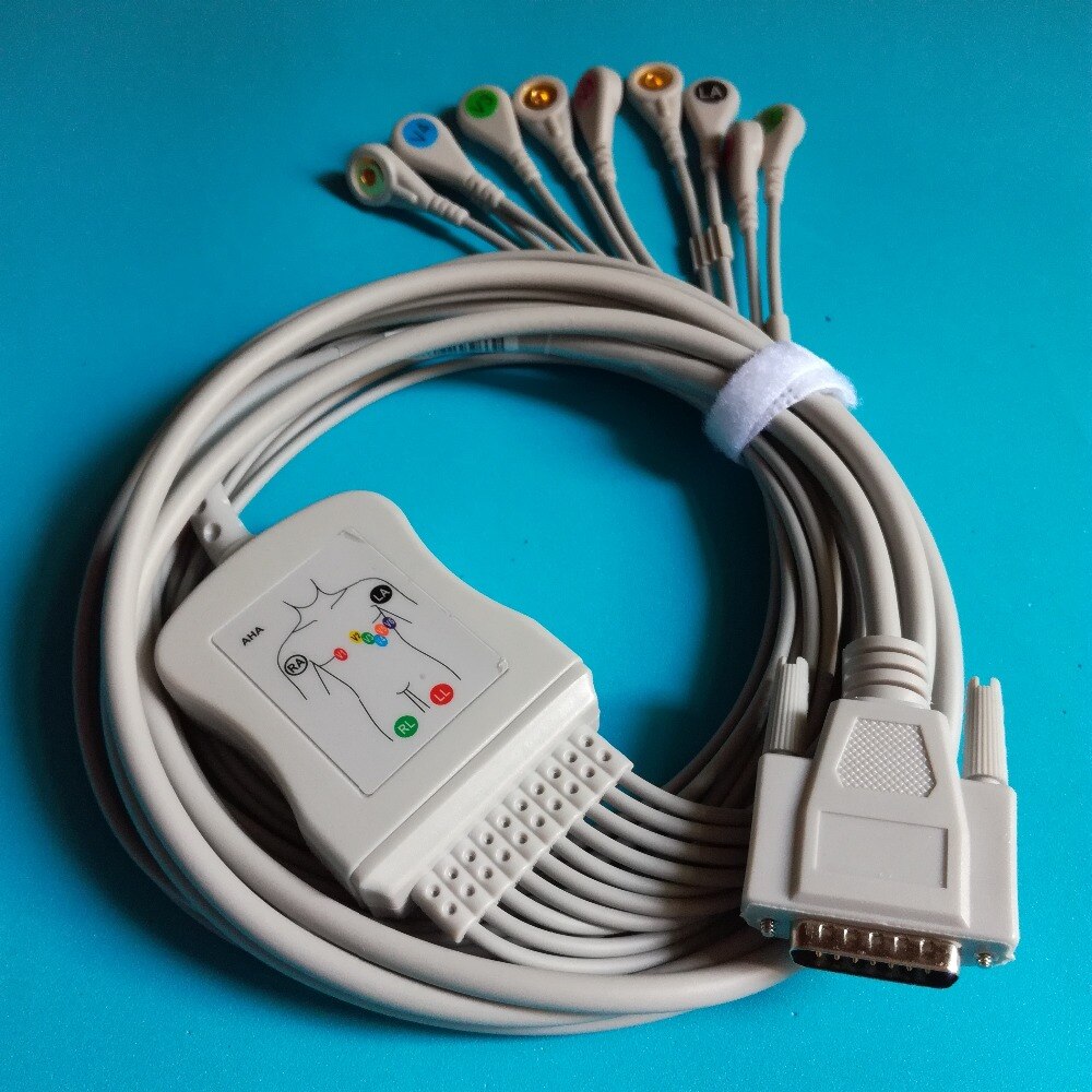 COMEN 15pin connector EKG cable 10 lead ecg cable ... – Grandado