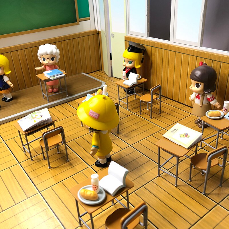 1 Set Dollhouse minature Classroom Table and Chair... – Grandado