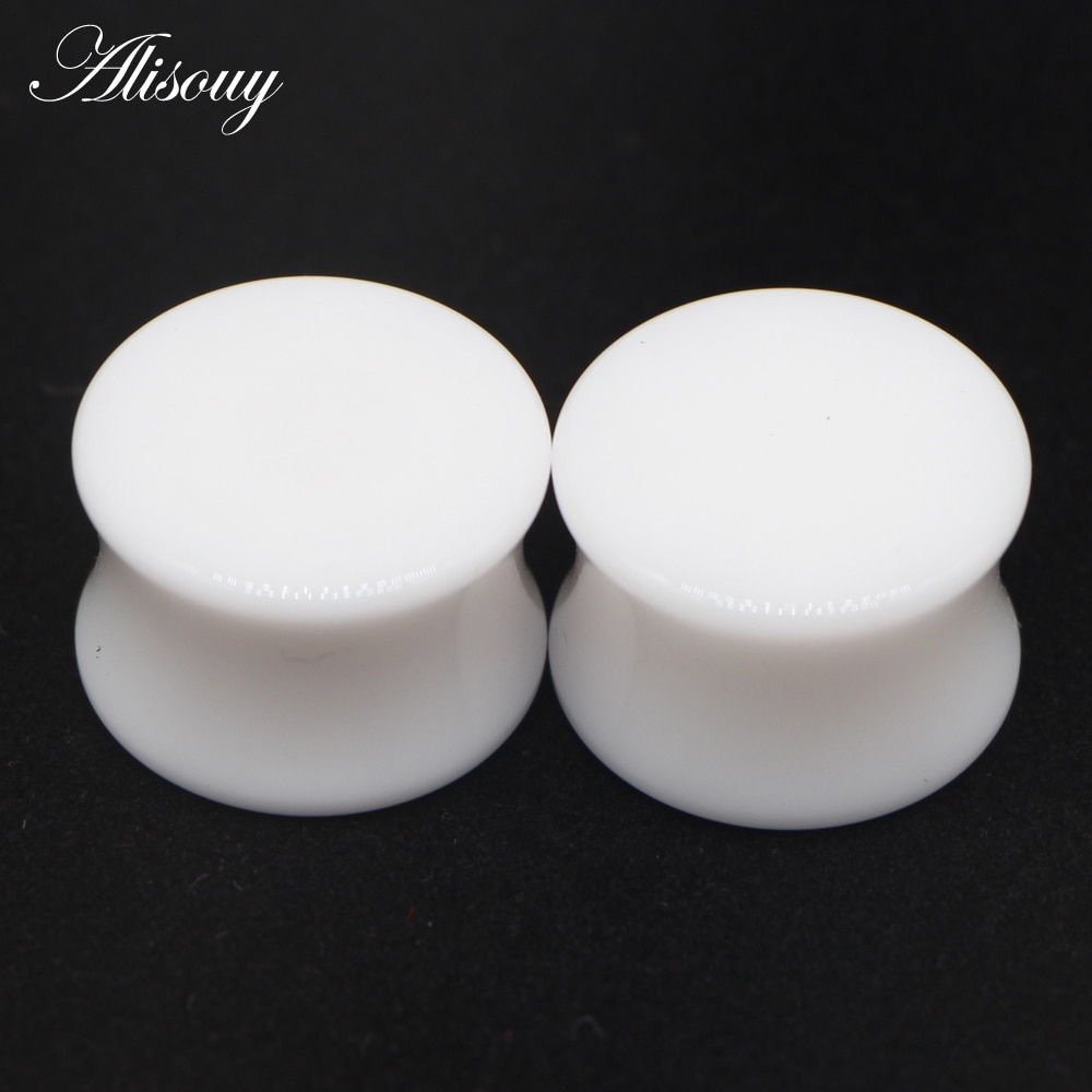 Alisouy 2pcs White Black Transparent Acrylic Ear T... – Grandado