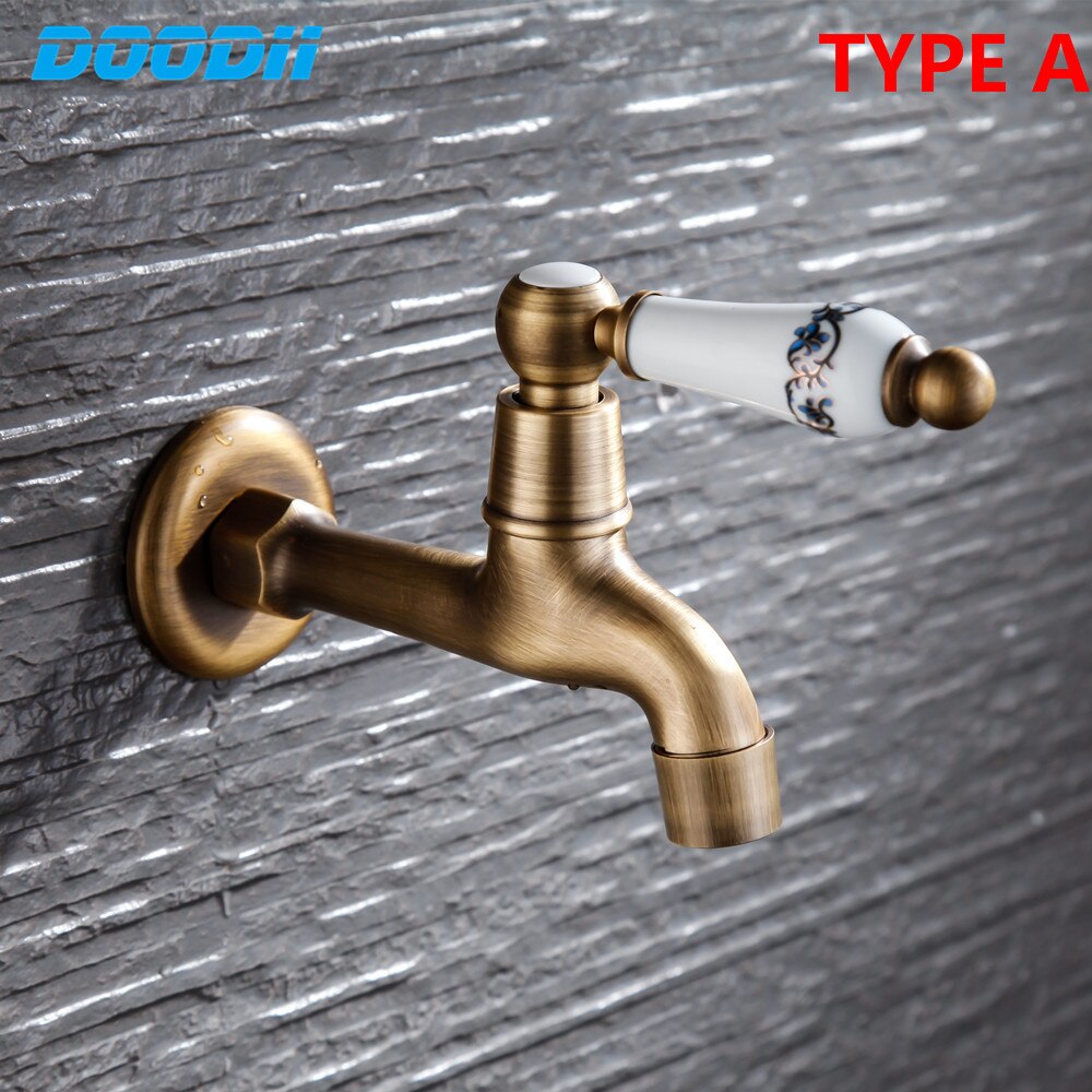 Bathroom faucet In-wall Brass patina Ceramic patte... – Grandado