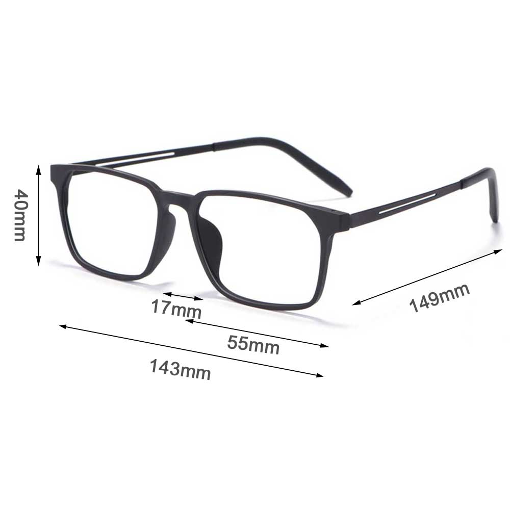 NALOAIN Eye Glasses Frame Square Titanium TR90 Opt... – Grandado