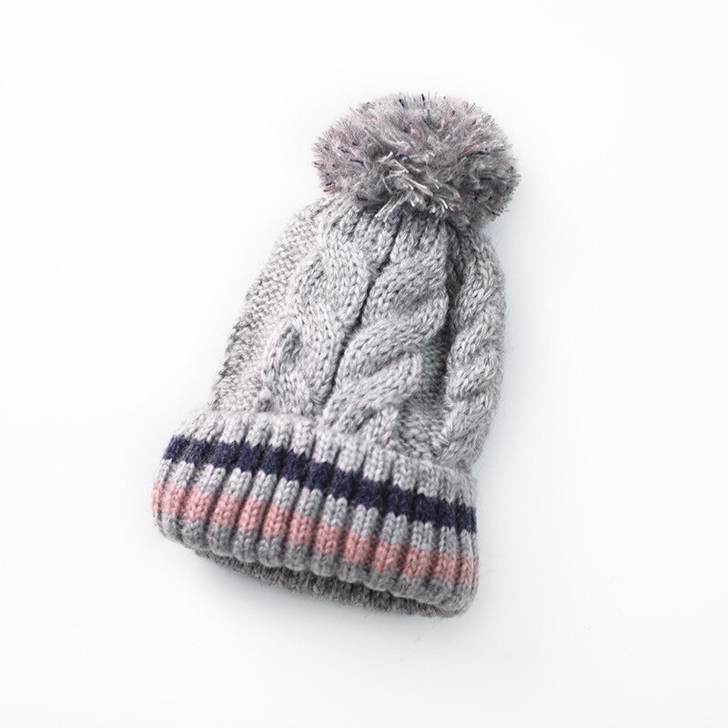 Winter warm Korean Hats for women striped woolen h... – Vicedeal