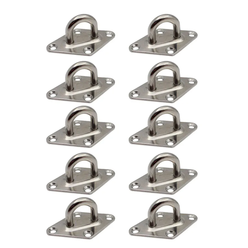 10x Stainless Steel Pad Eye Plate U Hook 2.36in/60... – Grandado