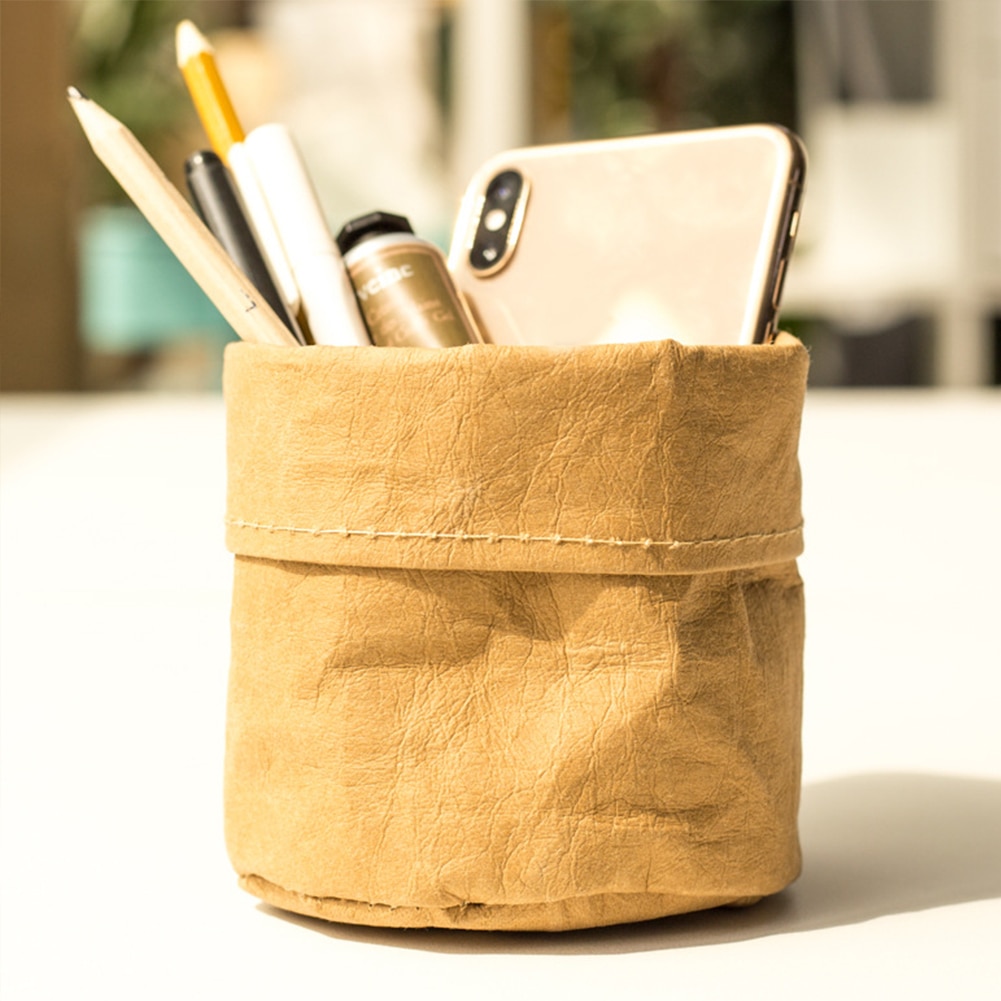 Washable Kraft Paper Flowerpot Desktop Flower Reus... – Grandado