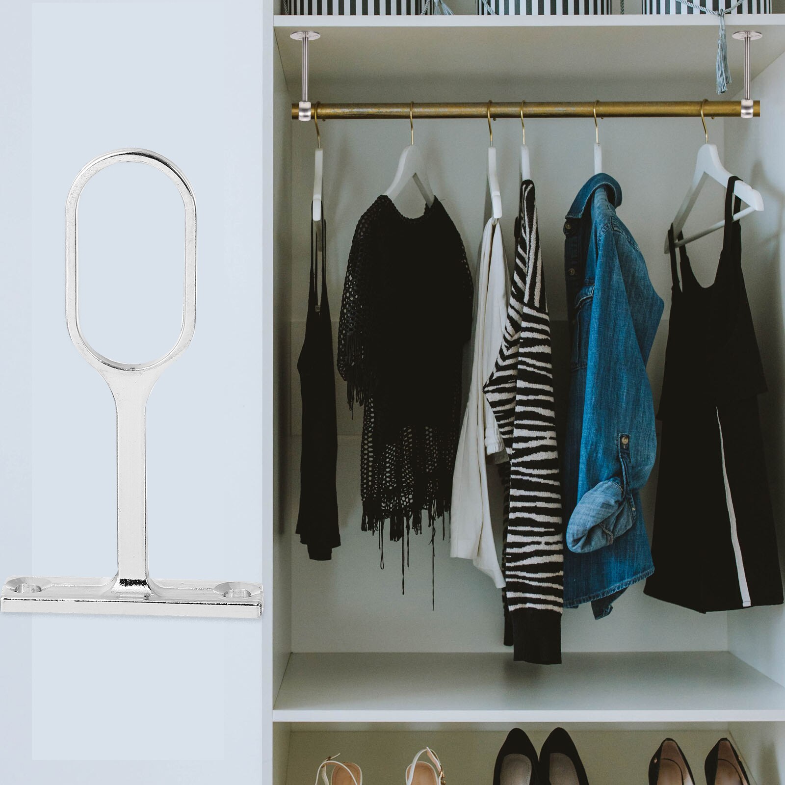 10Pcs Heavy Duty Flens Staaf Pijp Closet Pole Pijp... – Grandado