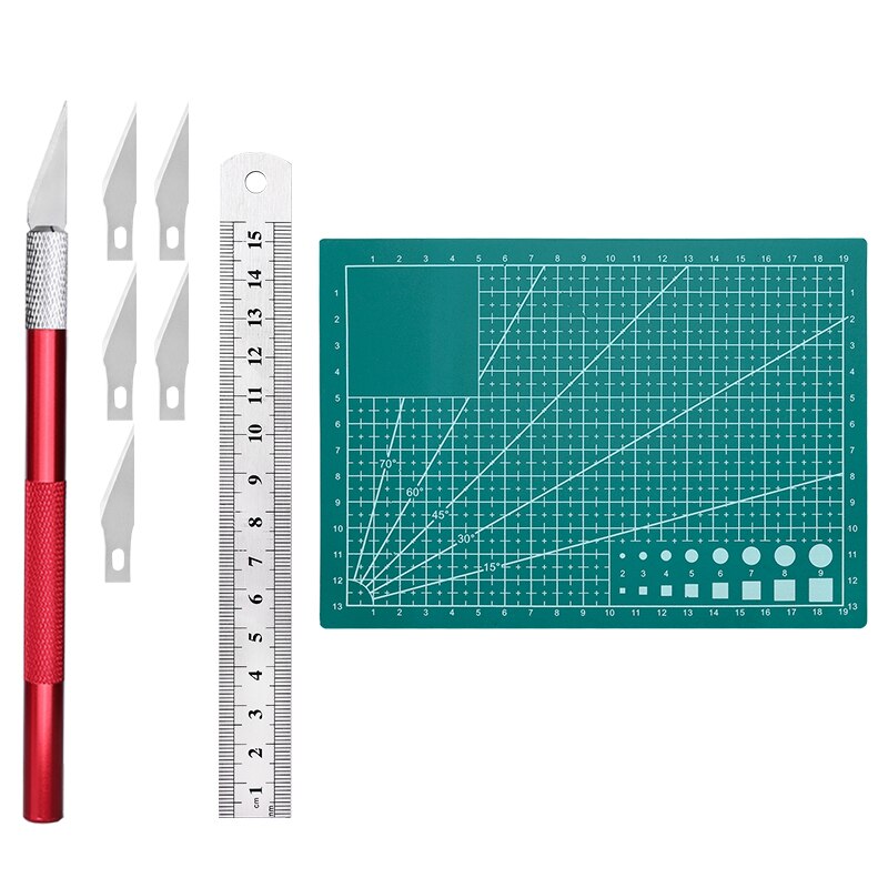 8Pcs Carving Mes Rotary Cutter Kit Met 5 Bladen A4... – Grandado