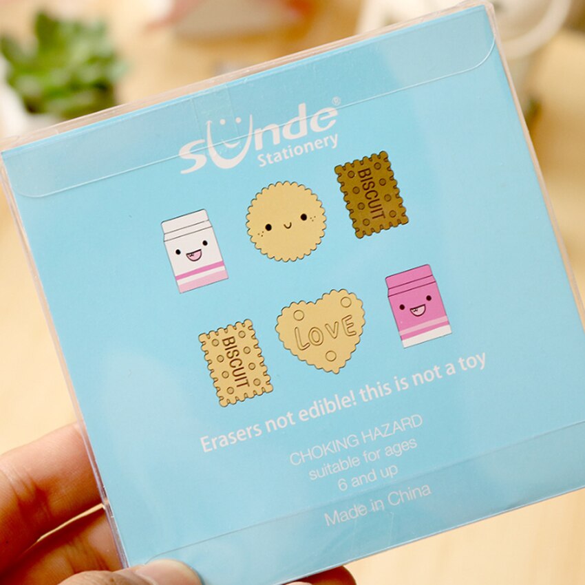 6Pcs per pack Cute Rubber Cookie love heart Biscui... – Vicedeal