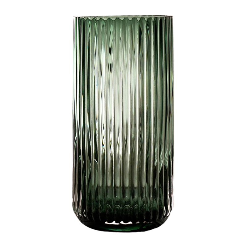 1PC Pillar Type Glass Vase Vertical Stripes Flower... – Vicedeal