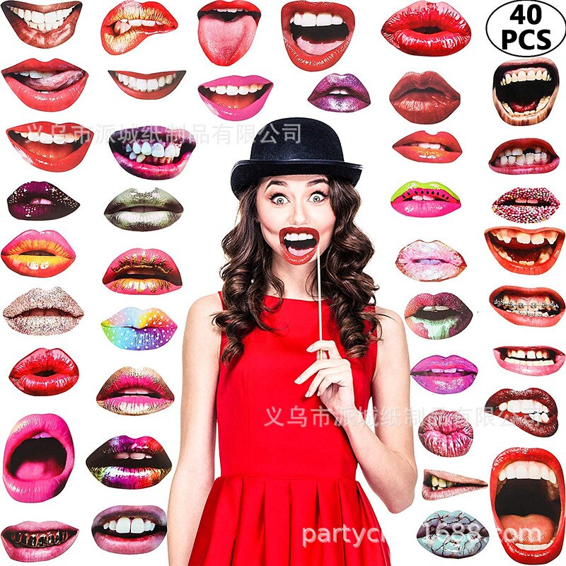 20Pcs Funny Lip Mond Photobooth Props Bruiloft Dec... – Vicedeal