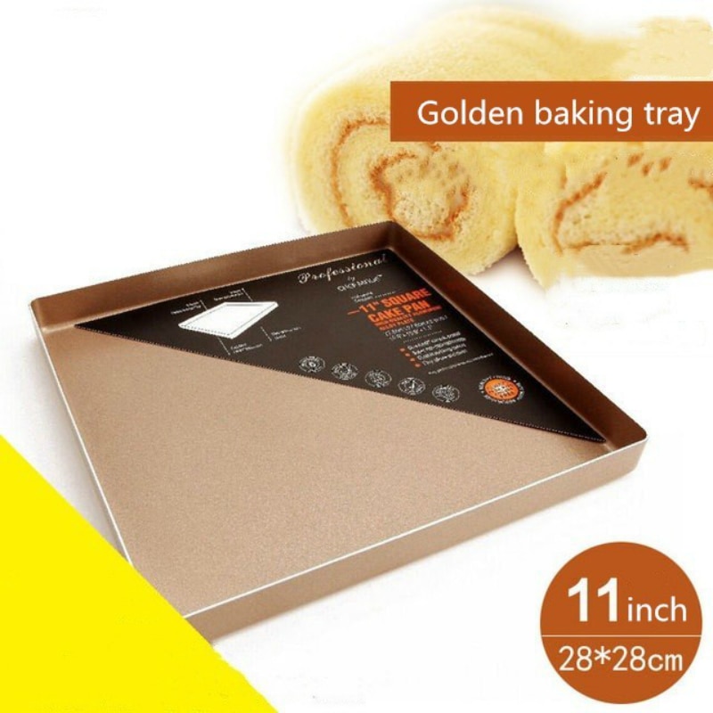 28*28 Baking Pan Tray Non-stick Champagne Gold 11 ... – Vicedeal