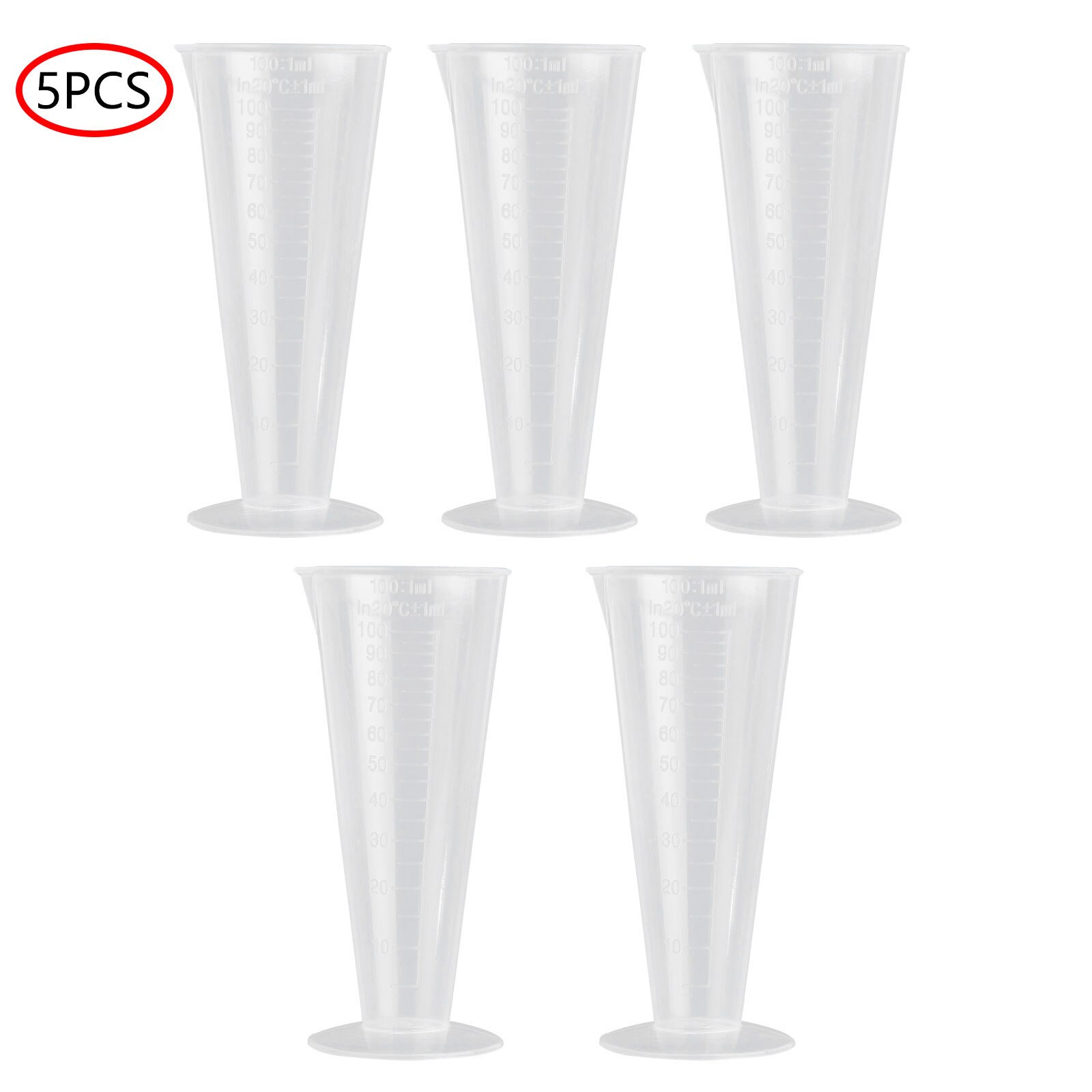 5 100ml Pouring Spout Conical Beaker Graduated Mea... – Grandado