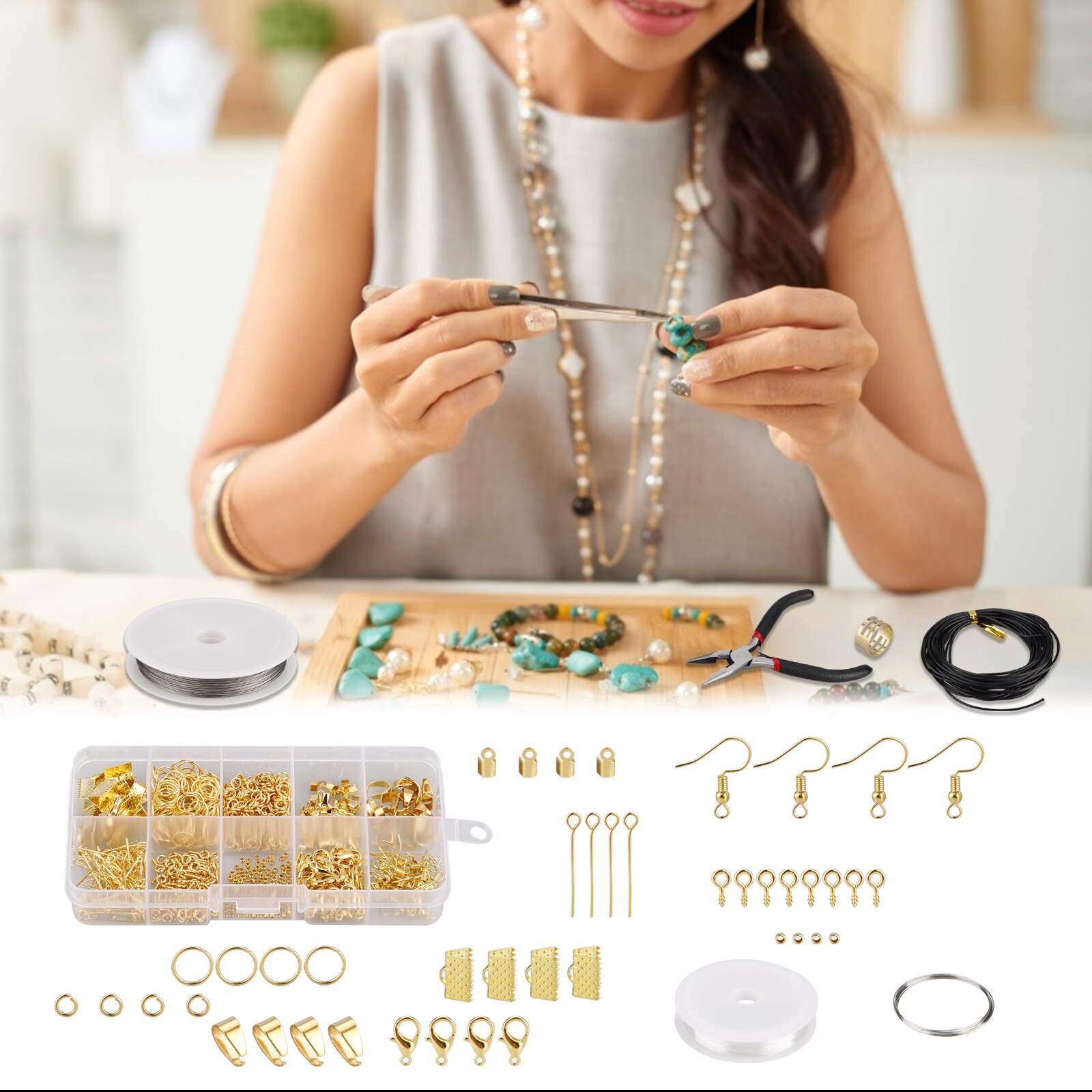 Home DIY Craft Set For Necklace Bracelet Making An... – Vicedeal