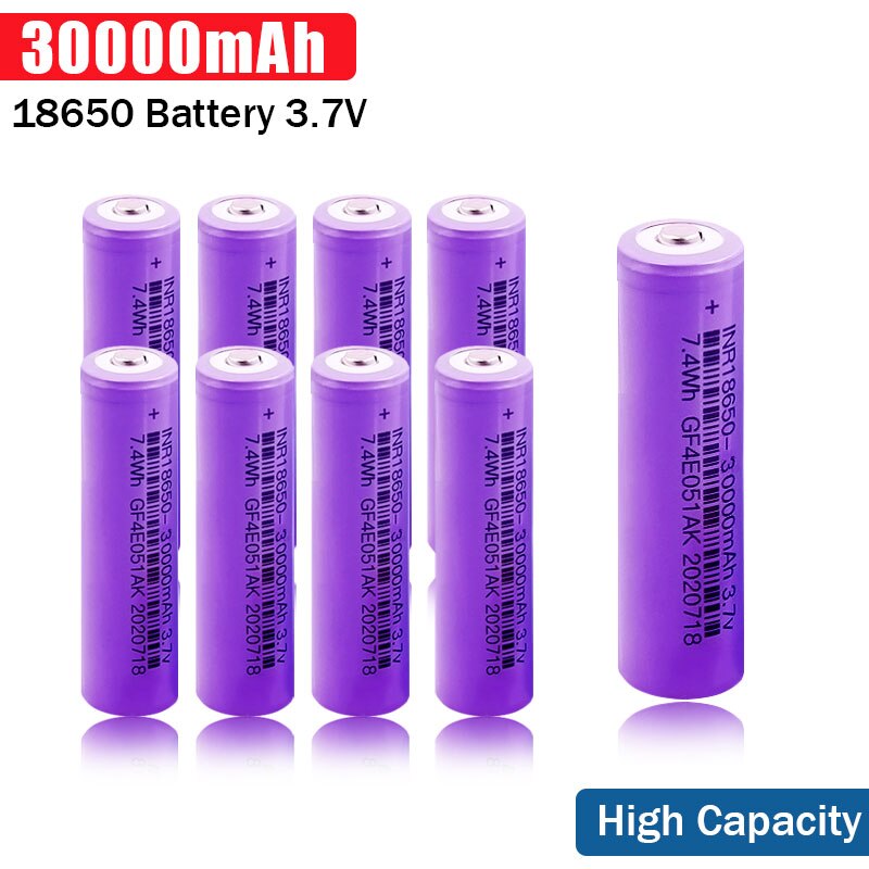 Batterie haute capacité 18650 3.7v 30000 MAh 18650... – Grandado