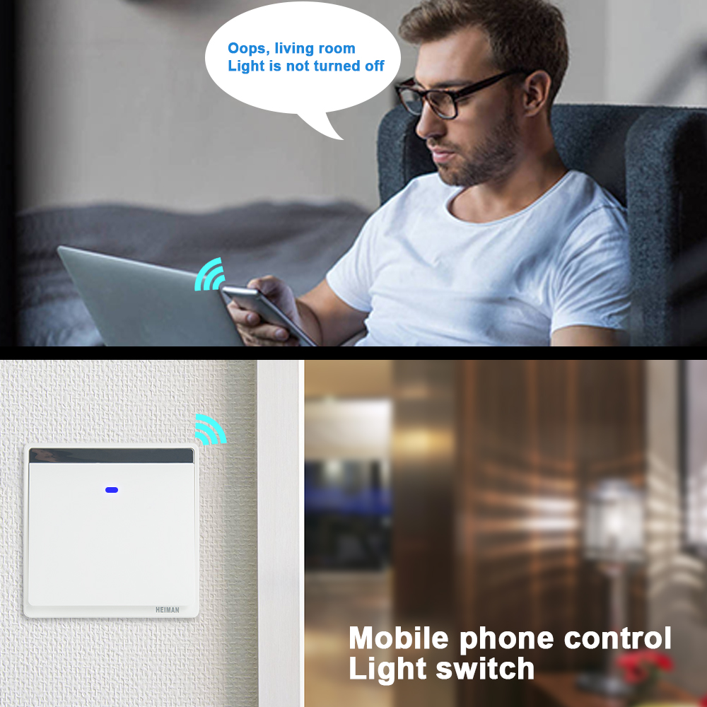 HEIMAN ZigBee Smart Switch Wand Neutralline live l... – Vicedeal