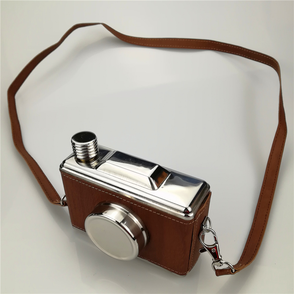 camera shape 11 oz Food safe Stainless Steel Hip F... – Grandado