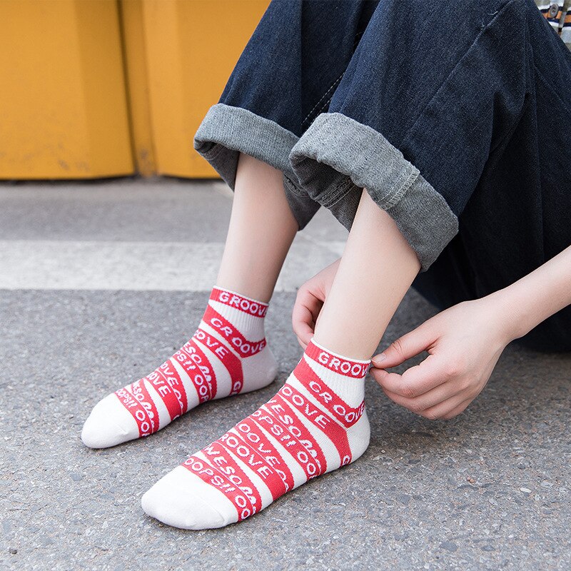 5 par/ strumpor dam bomullsstrumpor sommar vårstru... – Grandado